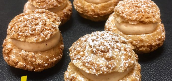 Recette de choux pralinés cœur coulant pêche